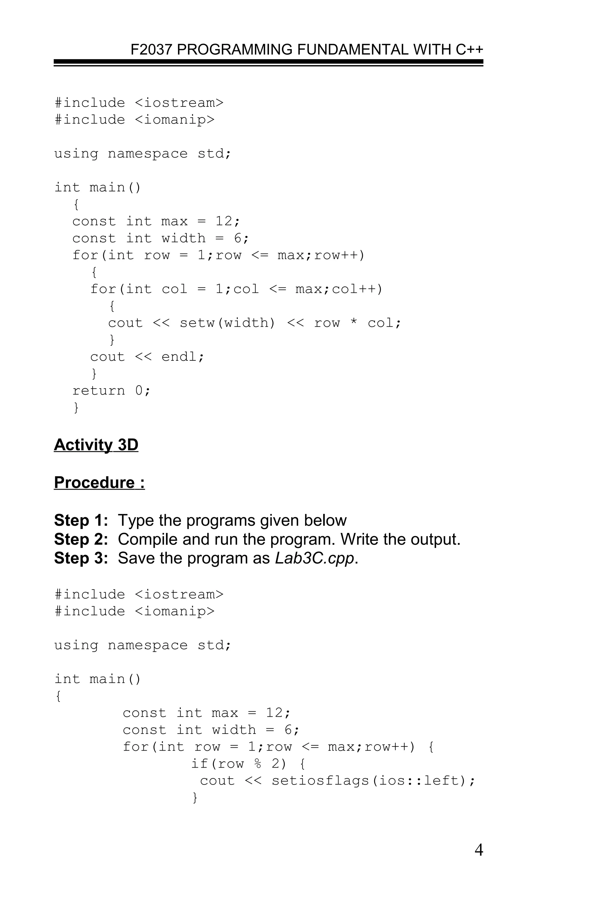 Labsheet_3 | DOC | Programming Languages | Computing
