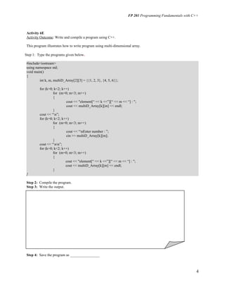 Labsheet 6 - FP 201 | PDF