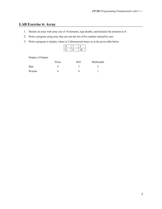 Labsheet 6 - FP 201 | PDF