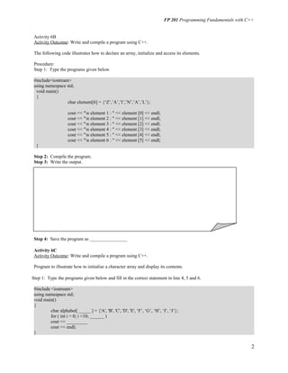Labsheet 6 - FP 201 | PDF