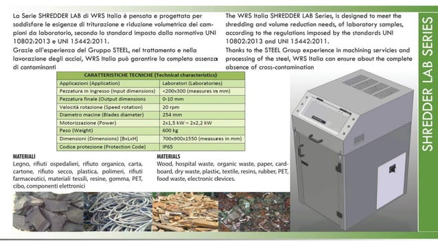 Lab shredder WRS ITALIA | PPT