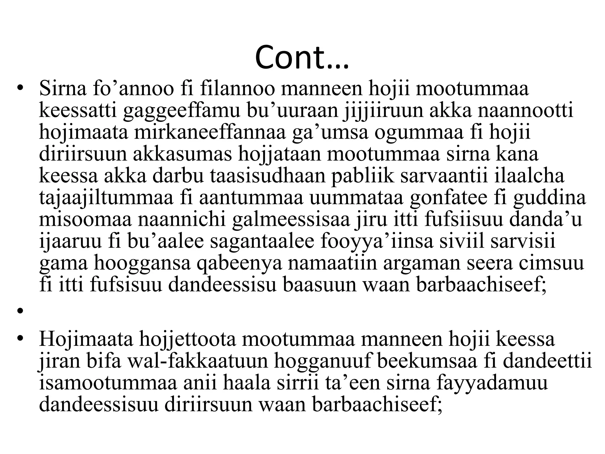Labsii Hojjettoota Mootummaa Naannoo Oromiyaa Lakk Pptx