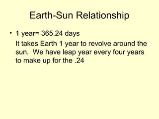 Lab six earth and sun relationships | PPT