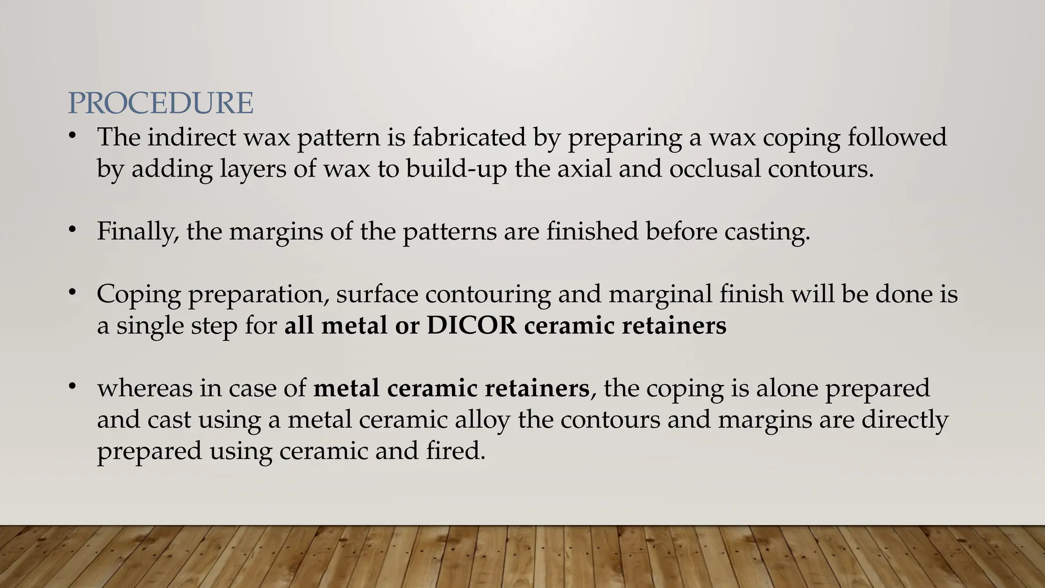 laboratory steps in fixed partial denture | PPTX