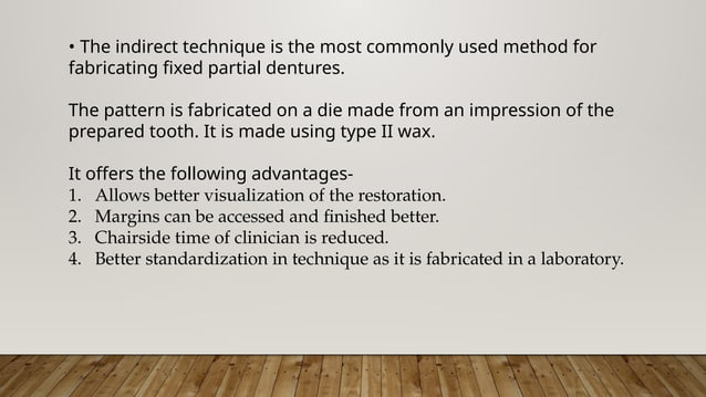 laboratory steps in fixed partial denture | PPTX