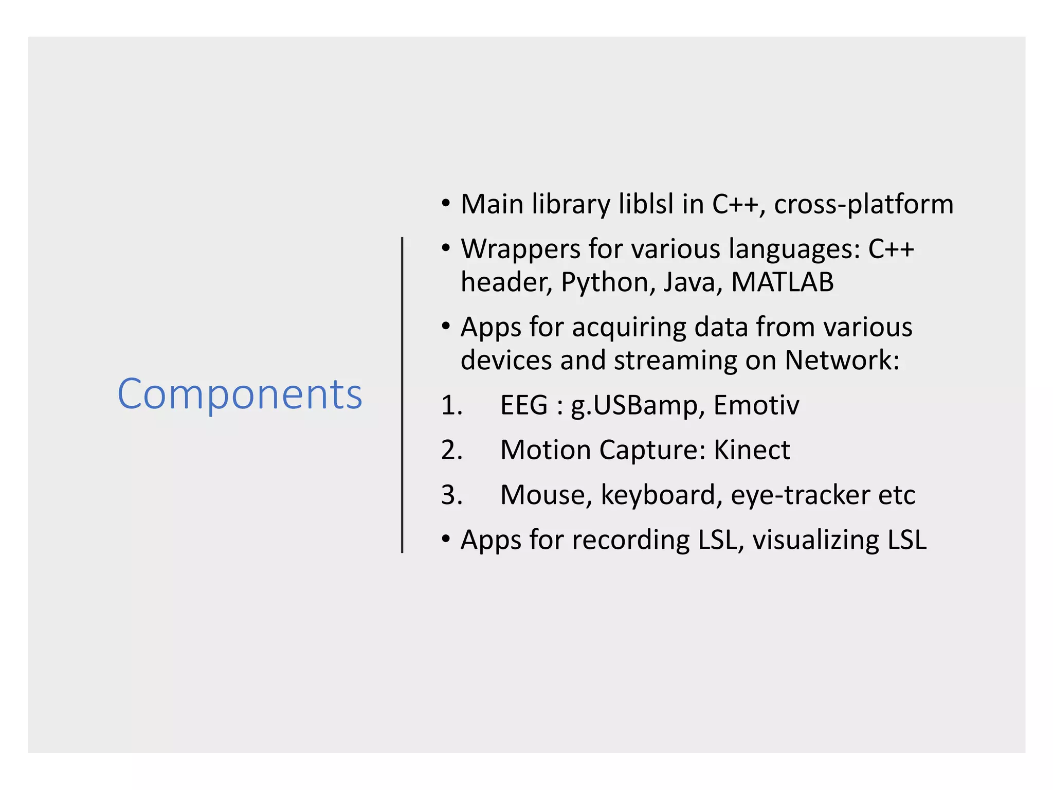 Lab streaming layer | PPT