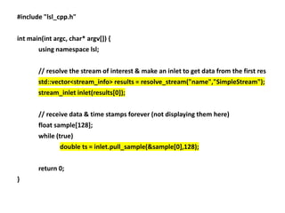 Lab streaming layer | PPT