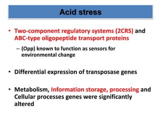 Stress response in lactic acid bacteria and its implications in ...