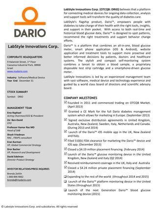 Lab style corporate-fact-sheet-feb-2015 | PDF