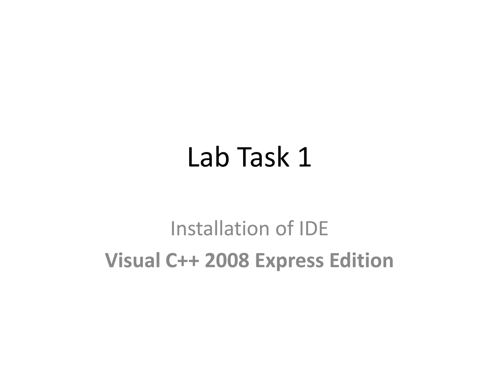 Lab Task 1 Ppt