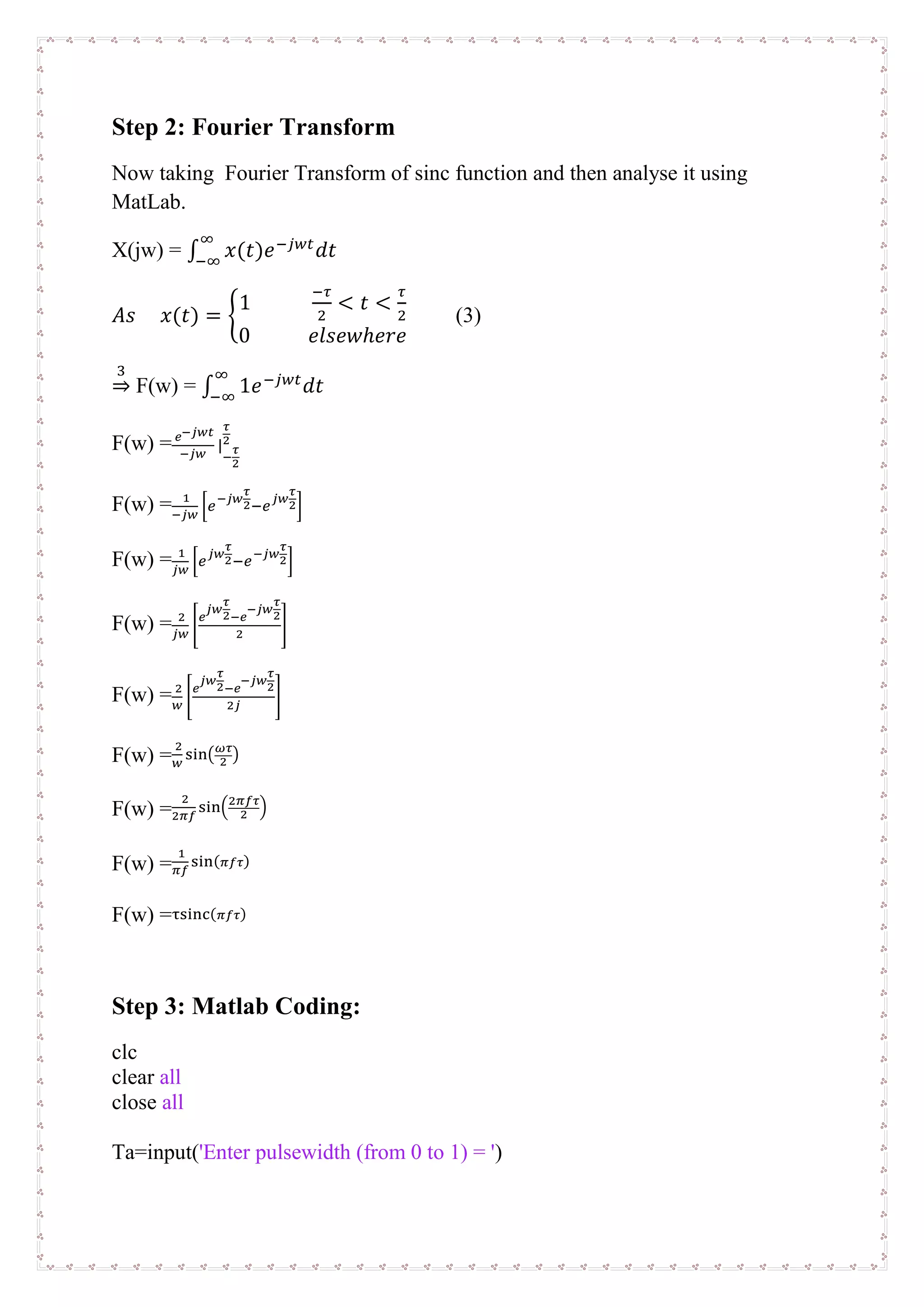 Parseval's Theorem | PDF