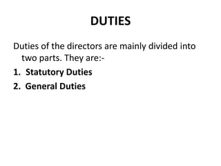 BOARD OF DIRECTOR | PPTX