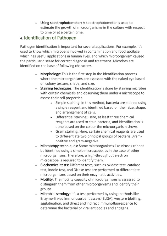 lab techniques in microbiology to study the microbes | PDF