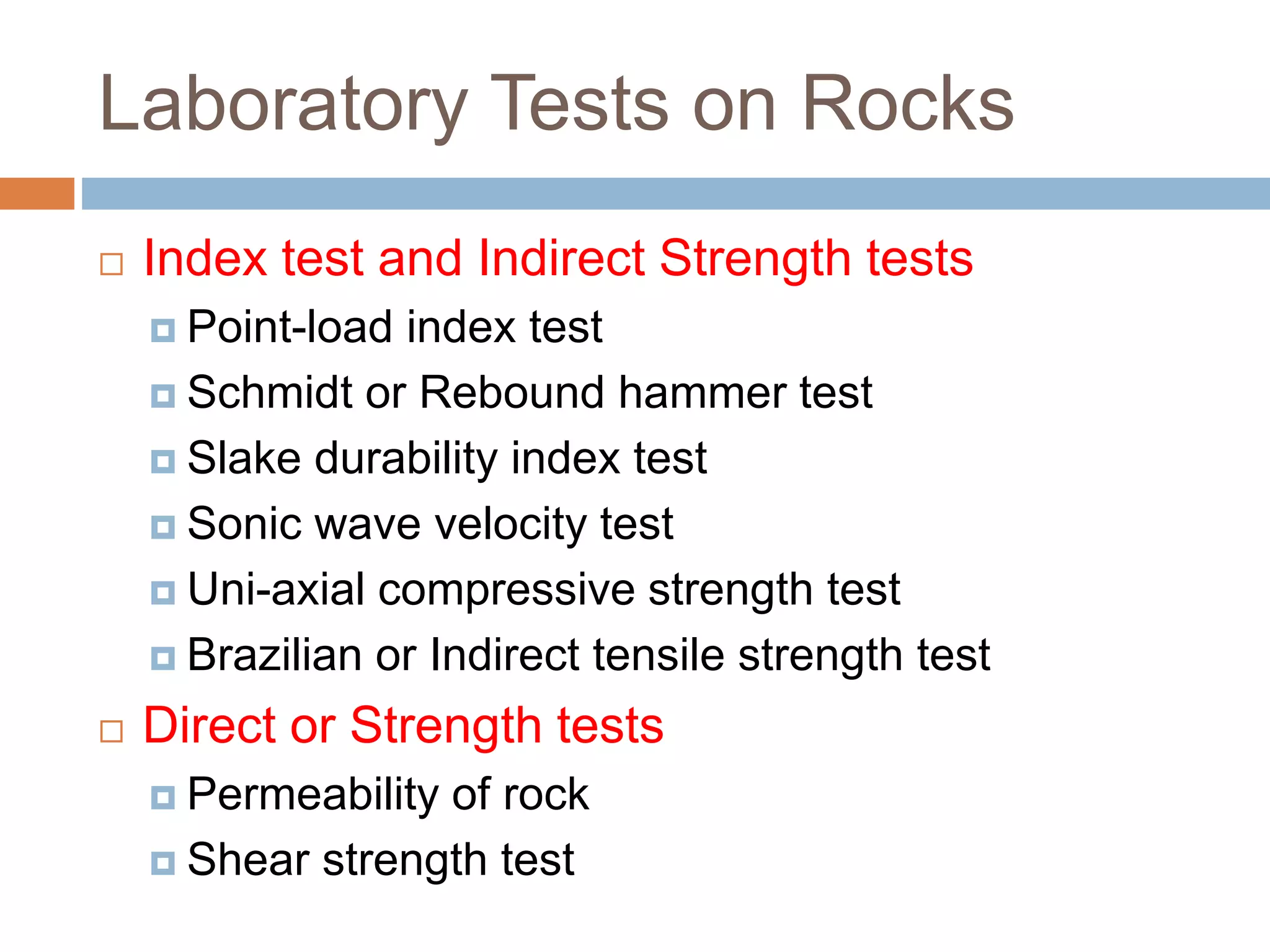 Weathering of Rocks: Laboratory Test | PPTX