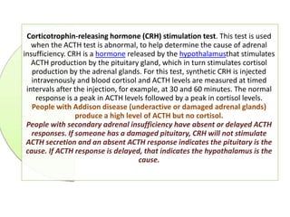 Lab test and treatment od addison's disease | PPTX