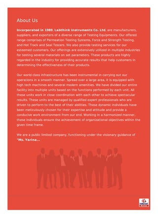 Labthink instruments-co-limited | PDF