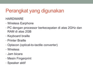 Desain Lab TIK tunanetra Ajeng L (TIK) | PPTX
