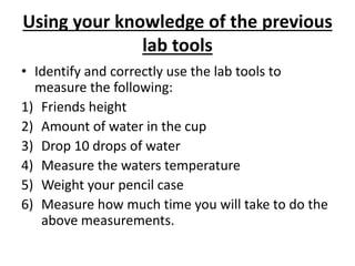Lab tools presentation | PPTX