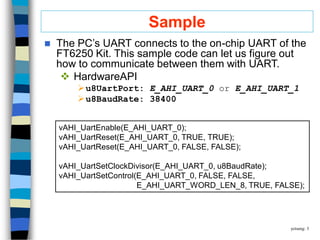 PC’s UART connects to the on-chip UART of the FT6250 Kit | PPT