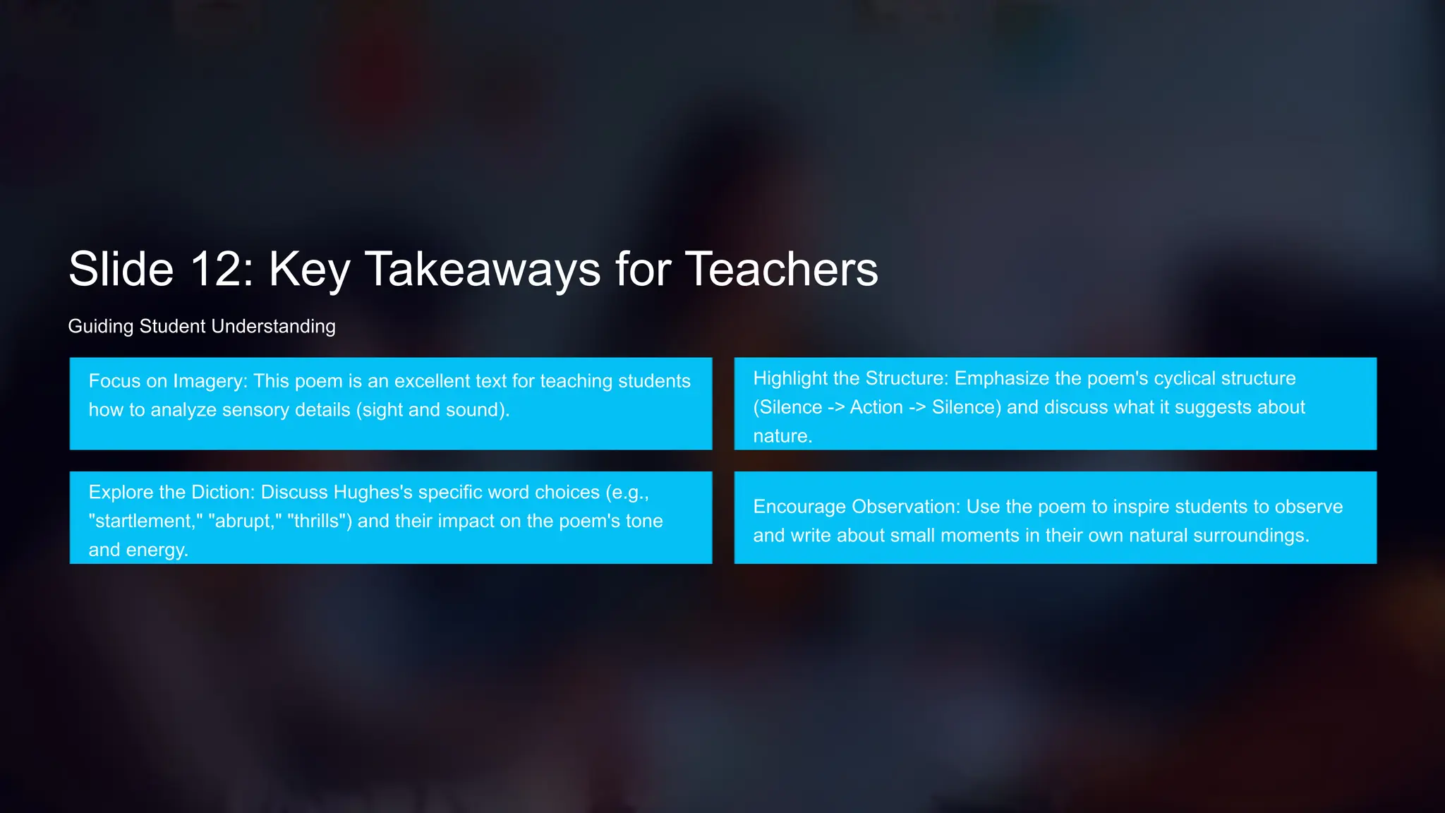 Laburnum Top, grade 11 students, facilitator, poem summary | PPTX