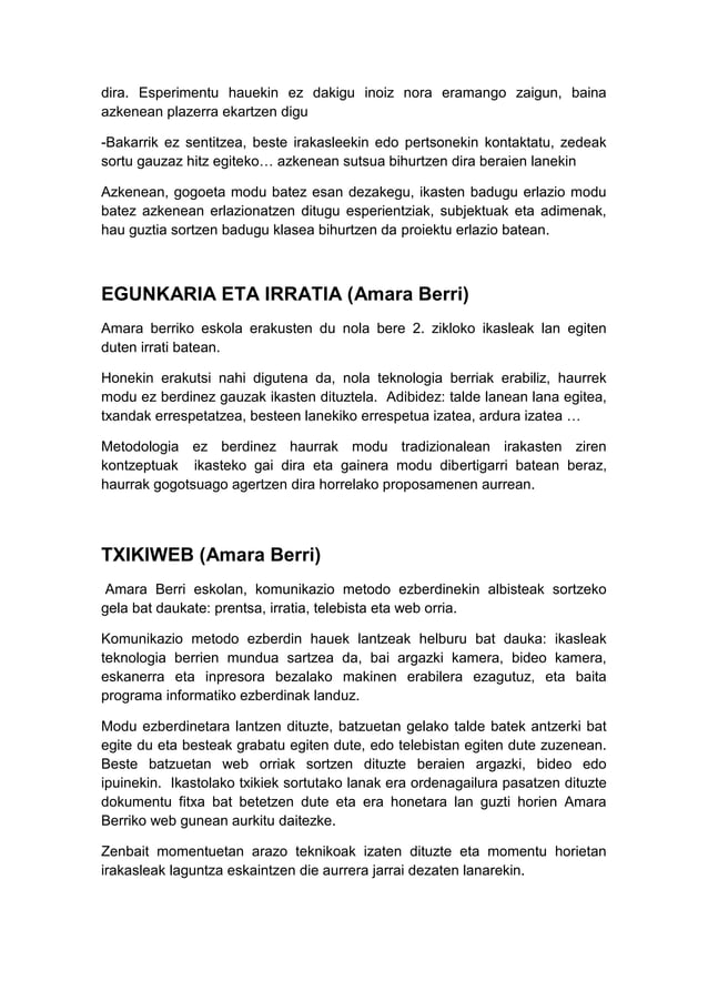 Laburpena, txikiweb, telebista | PDF