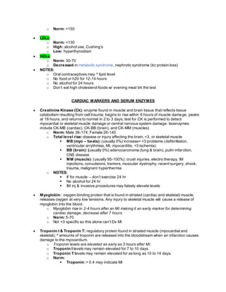 Lab values | DOCX | Blood Disorders | Diseases and Conditions