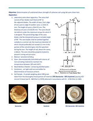 Laboratory Vane Shear Test | PDF