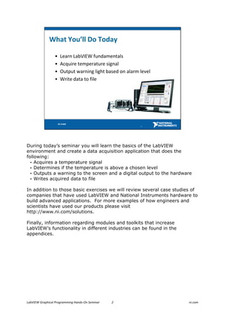 Introduction to Labview | PDF