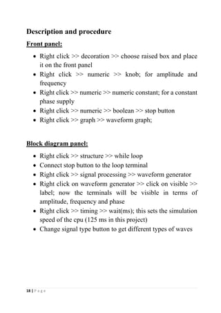 LabVIEW Report | PDF
