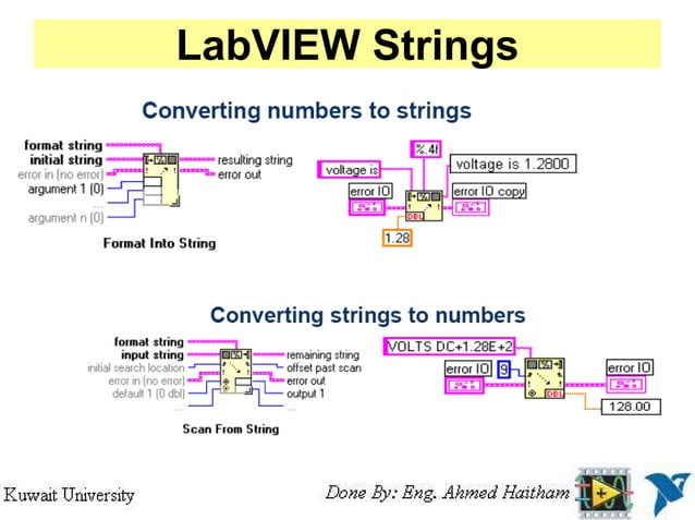 Labviewstrings Eexample Definitions And Test For Using String Variables