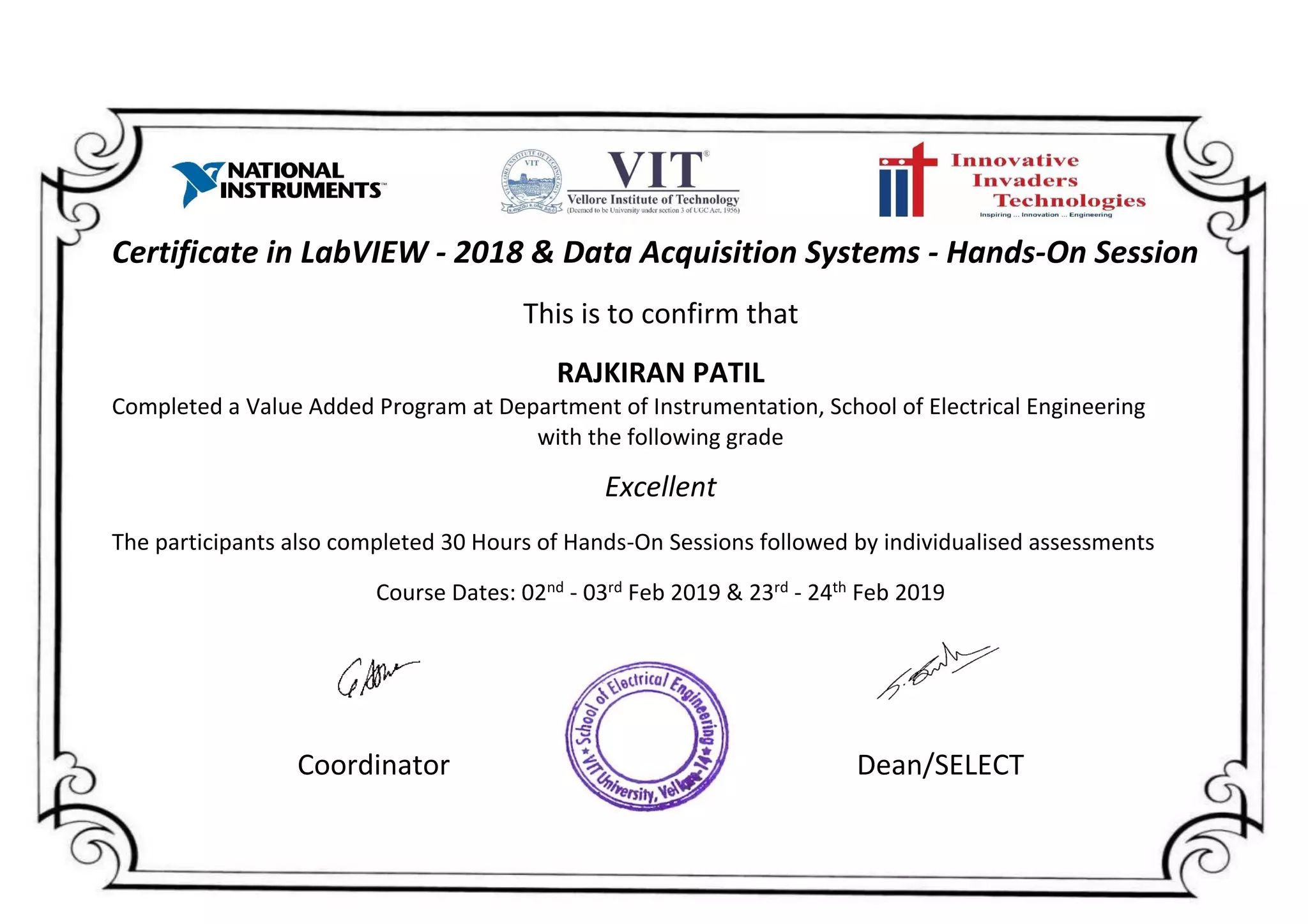 Labview certificate | PDF