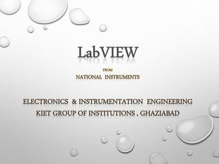 LabVIEW Introduction | PPT