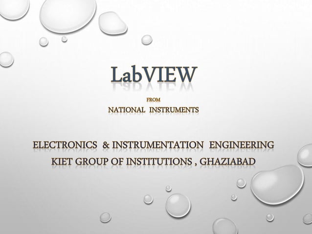 LabVIEW Introduction | PPT | Programming Languages | Computing