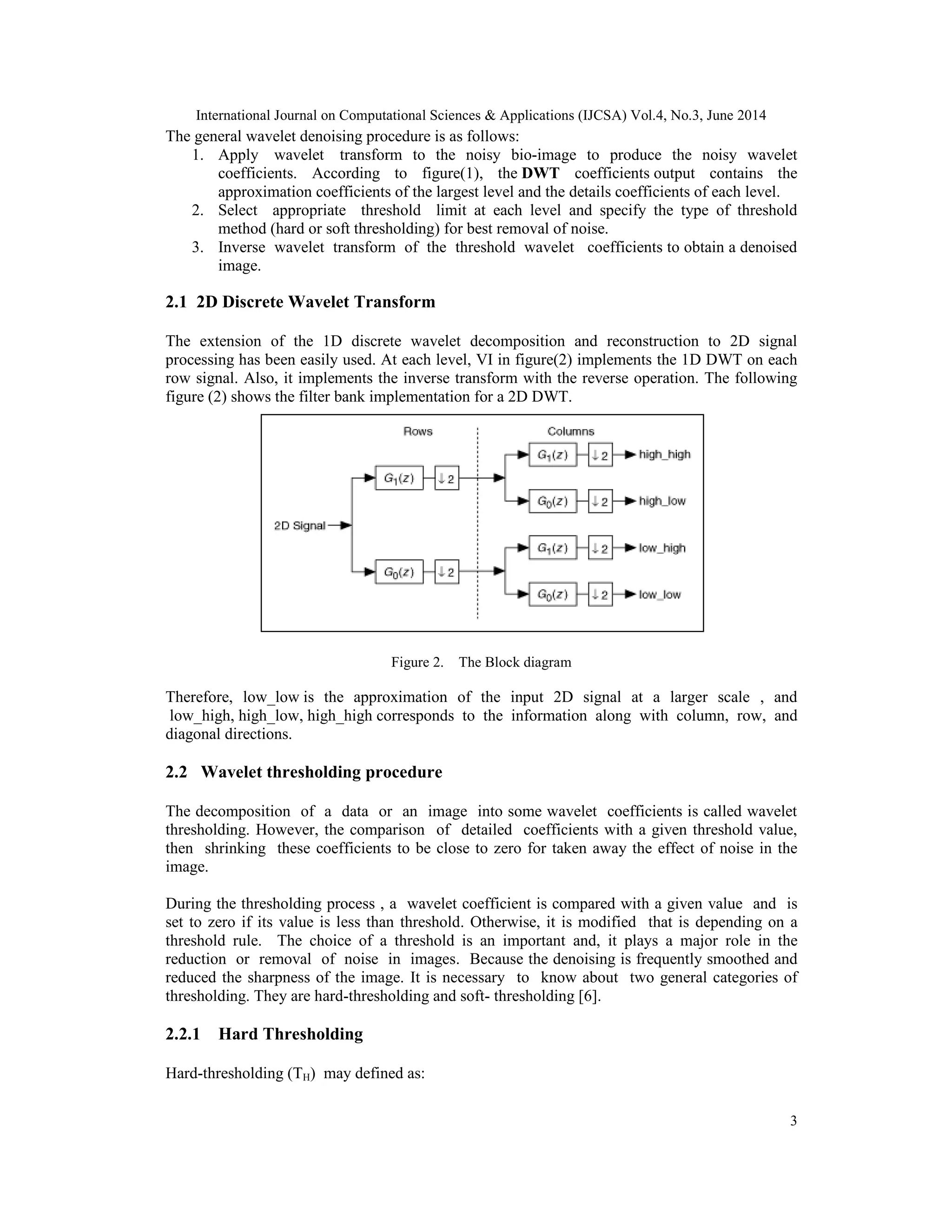 Labview with dwt for denoising the blurred biometric images | PDF