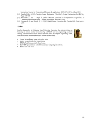 Labview with dwt for denoising the blurred biometric images | PDF