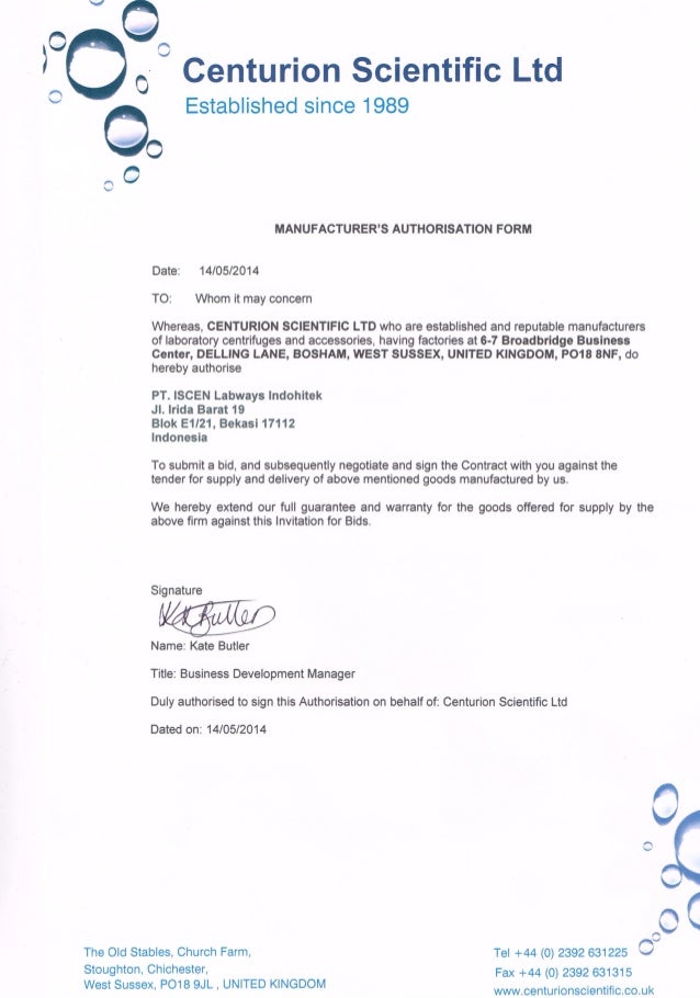 Labways manufacturer letter