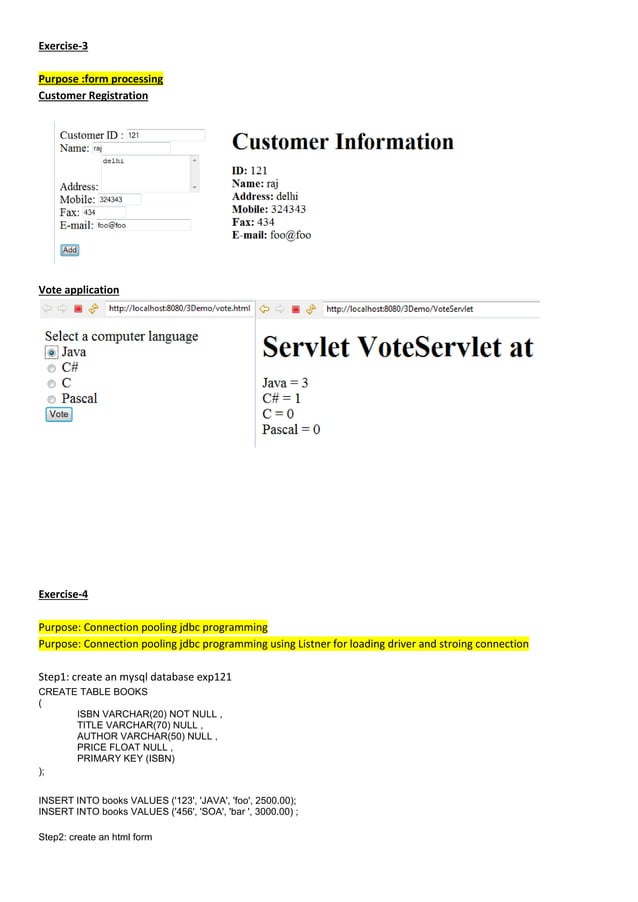 Lab work servlets and jsp | PDF | Web Development | Internet