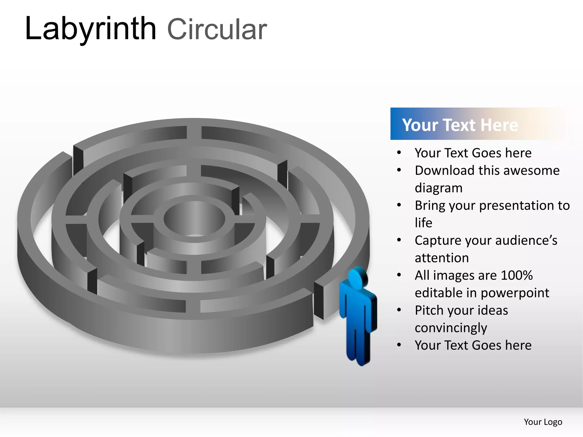 Labyrinth circular powerpoint presentation templates | PPTX ...