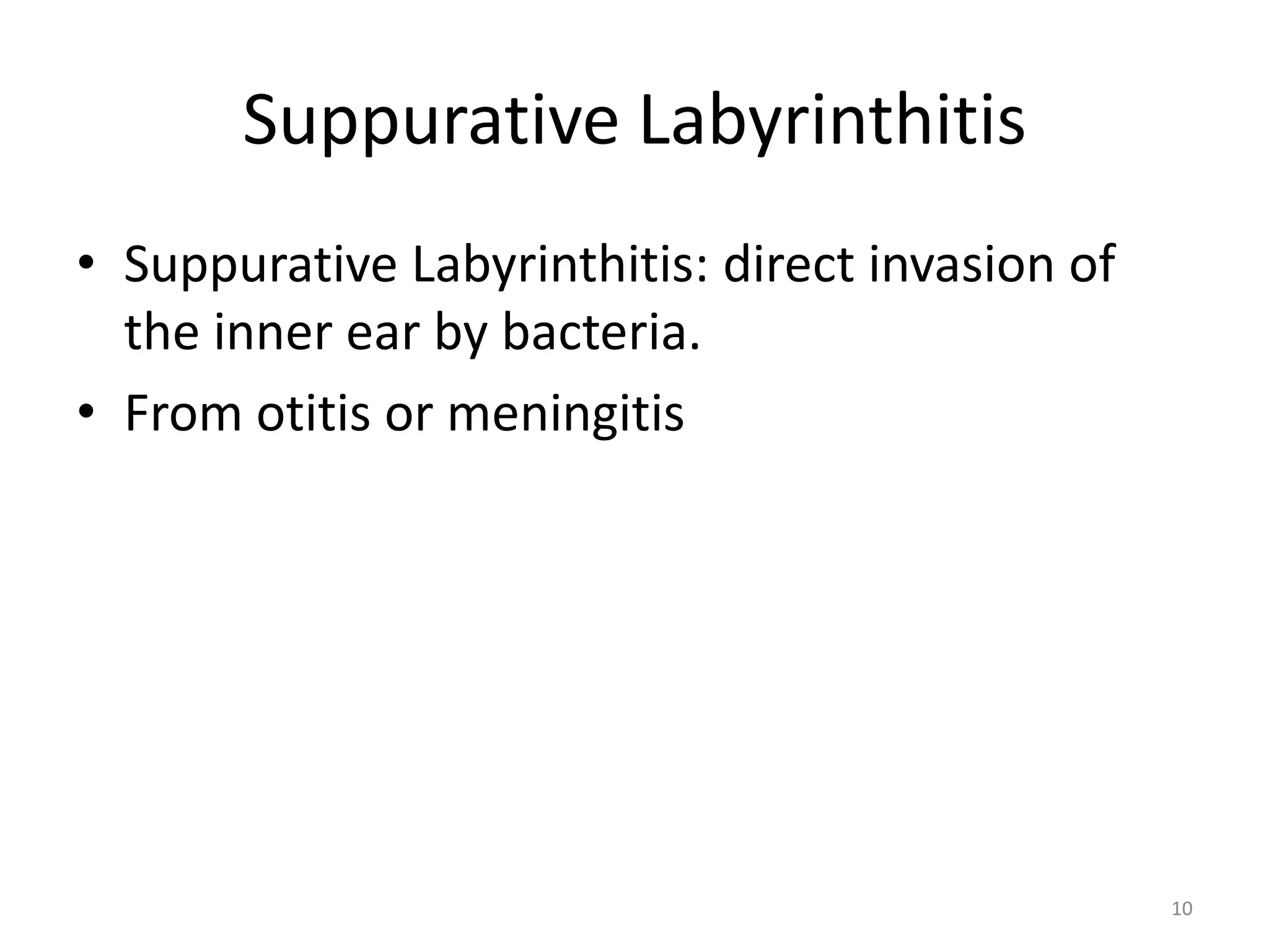 Labyrinthitis | PPTX