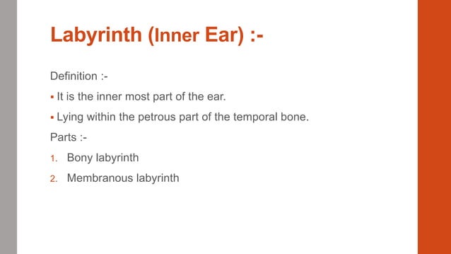 Labyrinthitis | PPTX | Ear, Nose and Throat Conditions | Diseases and ...