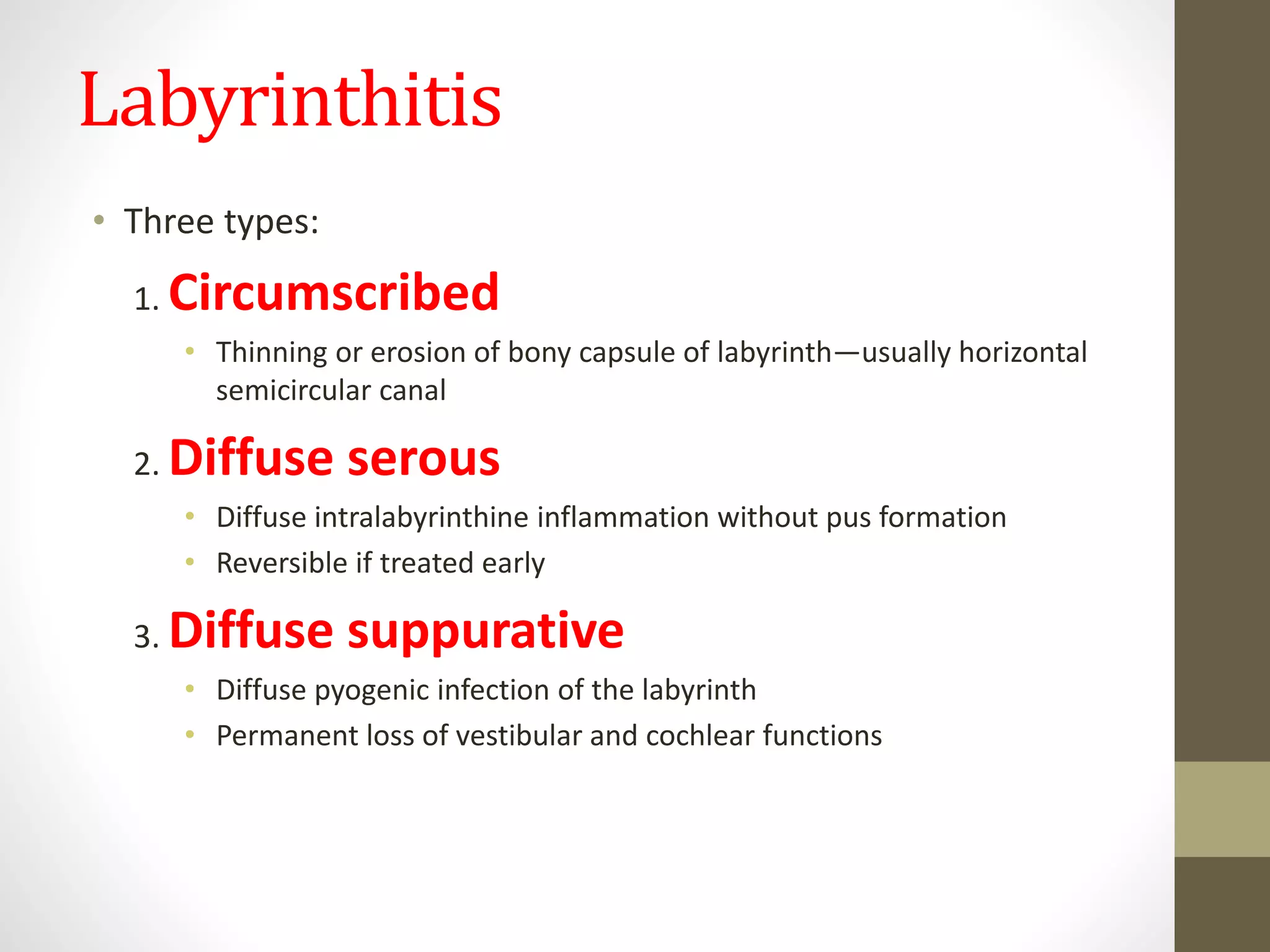 Labyrinthitis and its management | PPTX