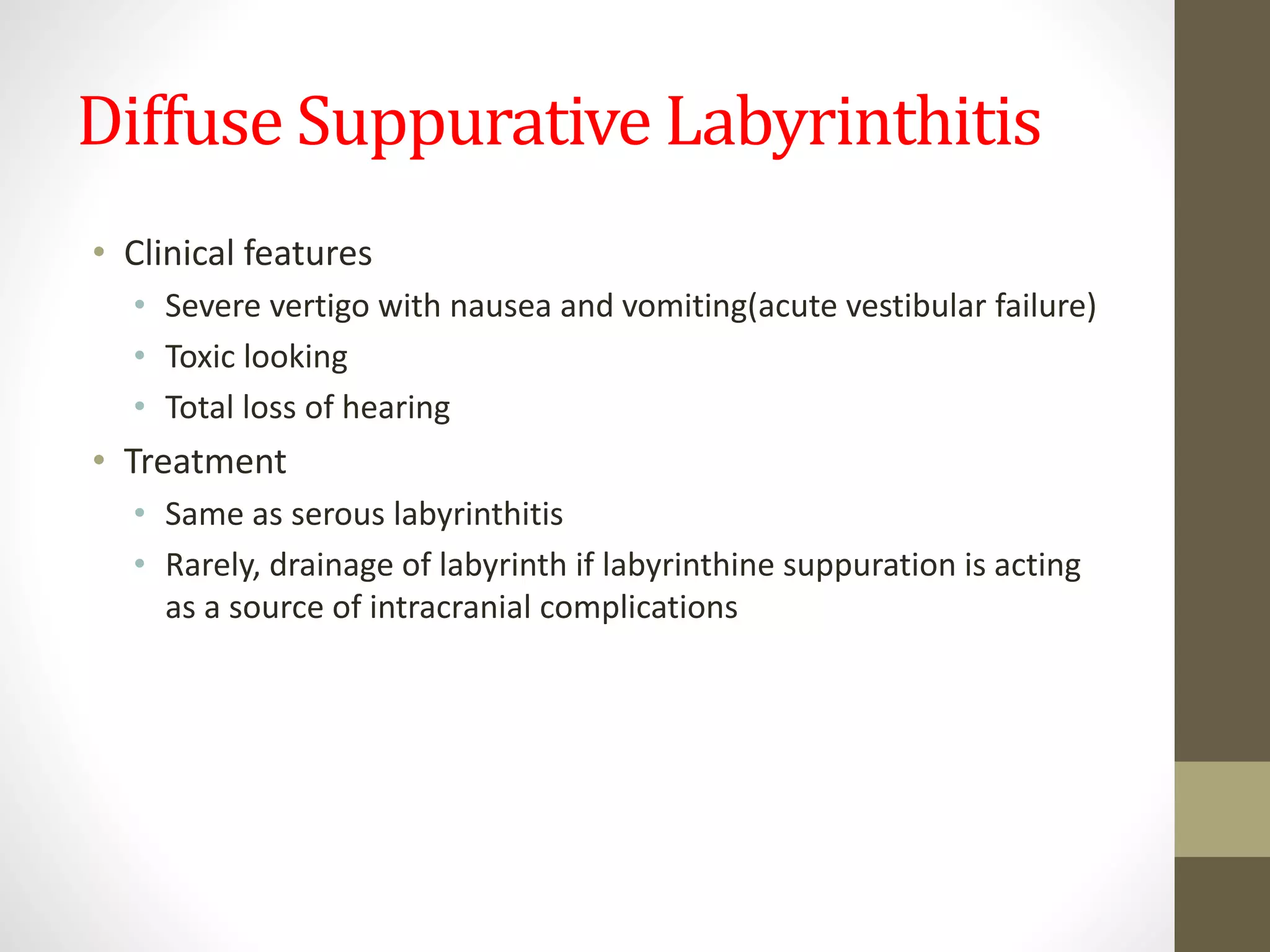 Labyrinthitis and its management | PPTX