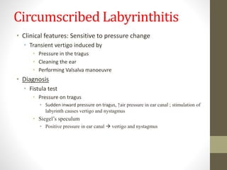 Labyrinthitis and its management | PPTX