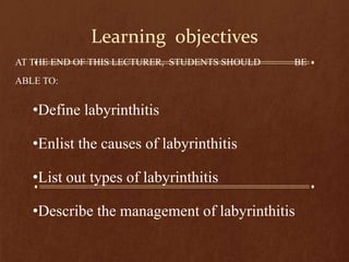 Labyrinthitis | PPTX