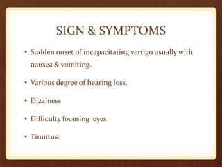 Labyrinthitis | PPTX