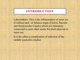 Labyrinthitis | PPTX