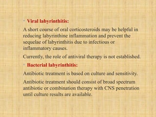 labyrinthitis and nursing management .pptx