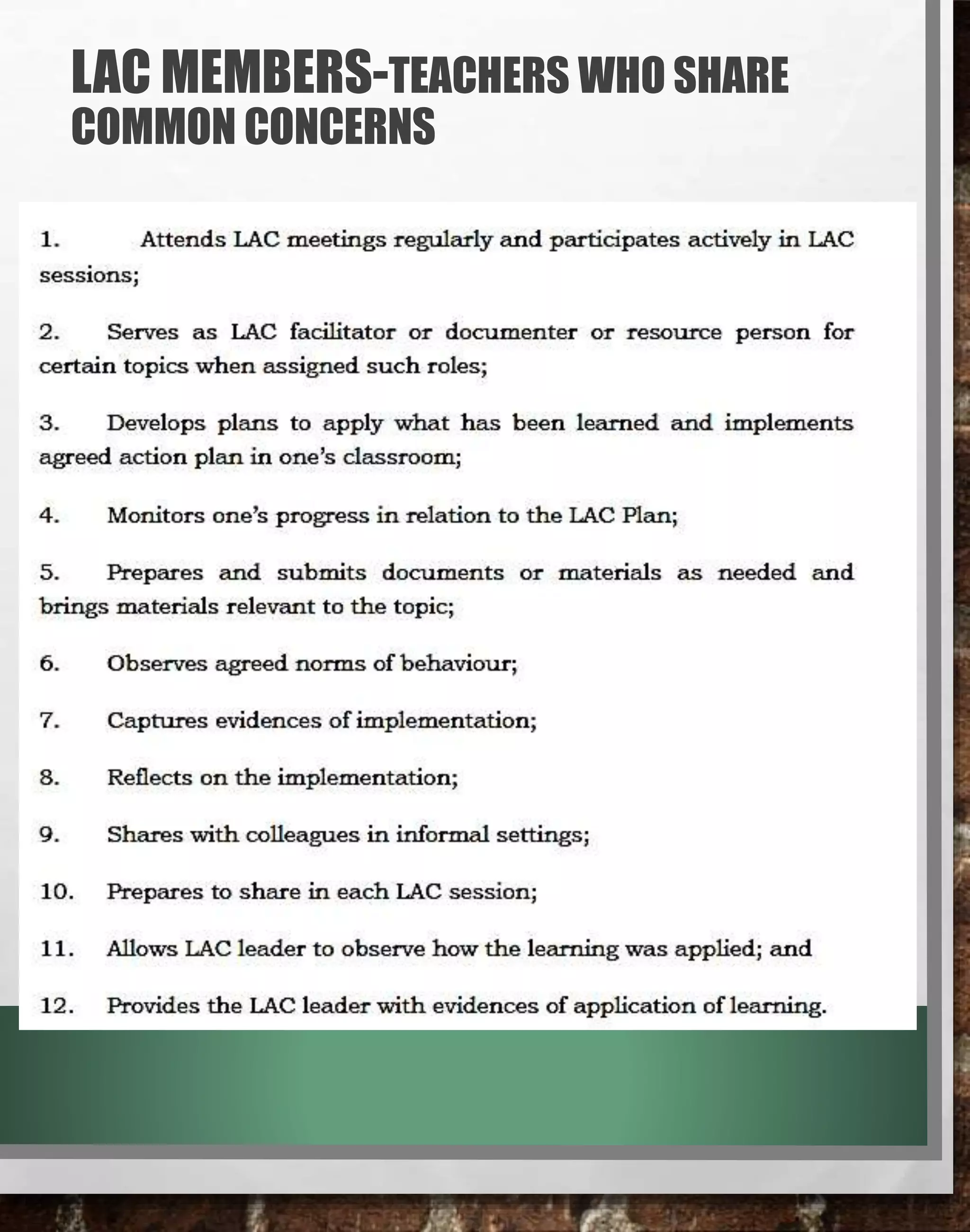 TERMS OF REFERENCE OF LAC PARTICIPANTS | PPTX