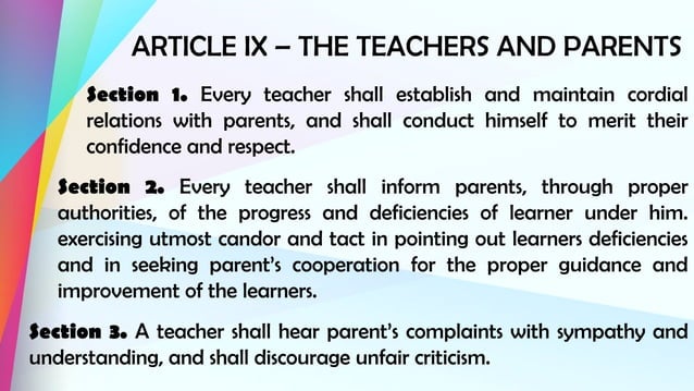 LAC-CODE-OF-ETHICS-FOR PROFESSIONAL TEACHERSpptx | PPTX | Professional ...