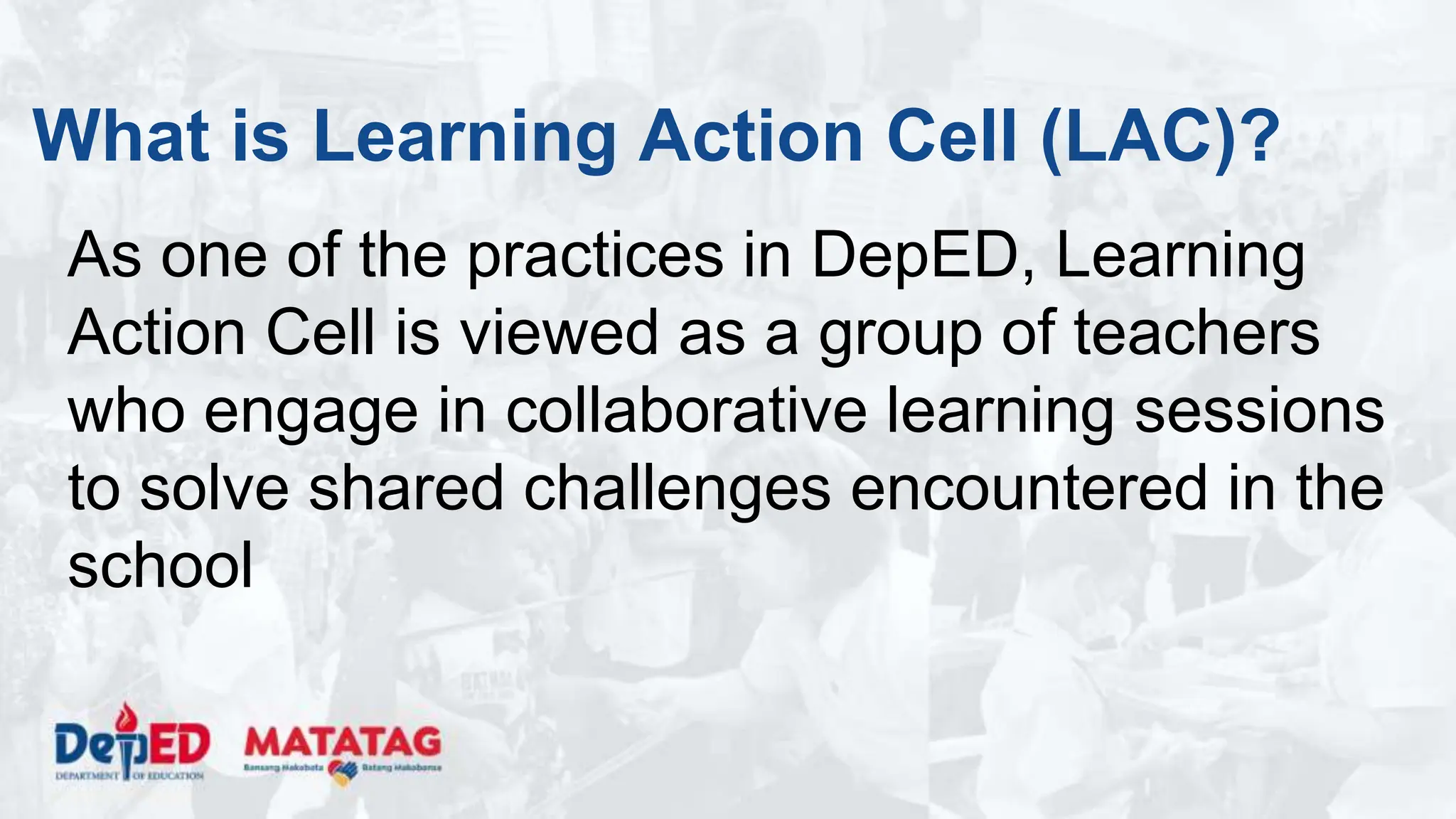 National Learning Camp - Learning action Cell | PPTX